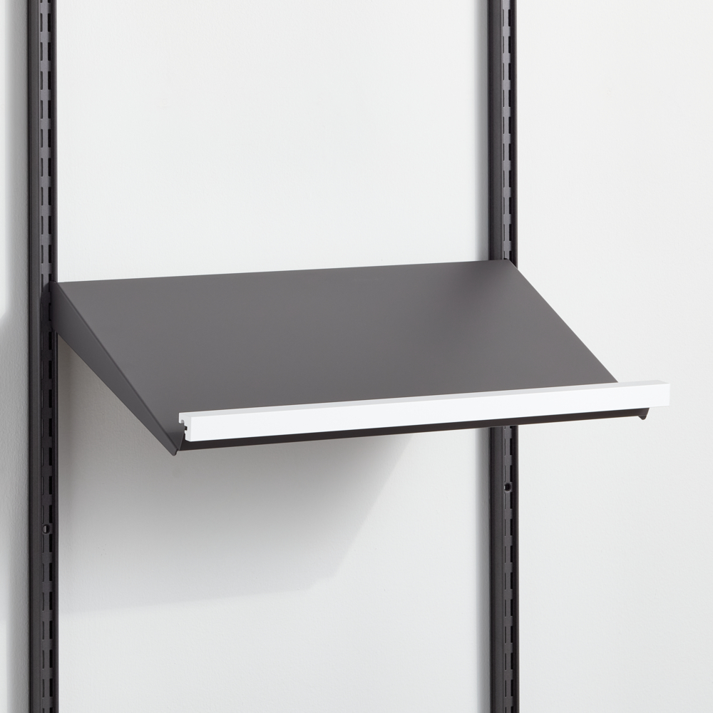 Angled shelf with trim | Elfa